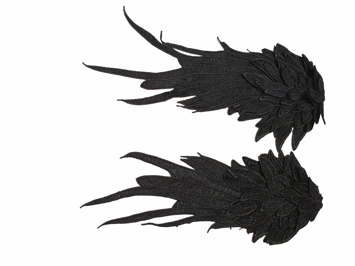 Applicazioni Macramè Nere per Spalle da Cucire Patch Cose Accessori ...